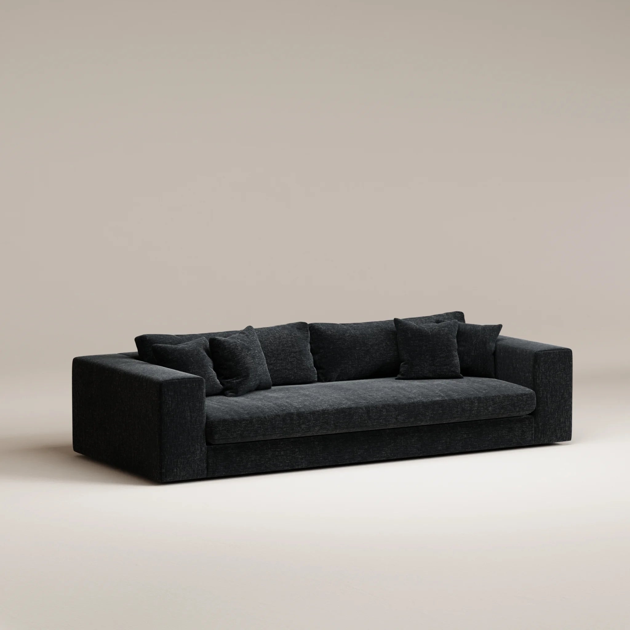 Canapé droit Bellechasse - 4 places - 2 parties - Velours strié – panac ...