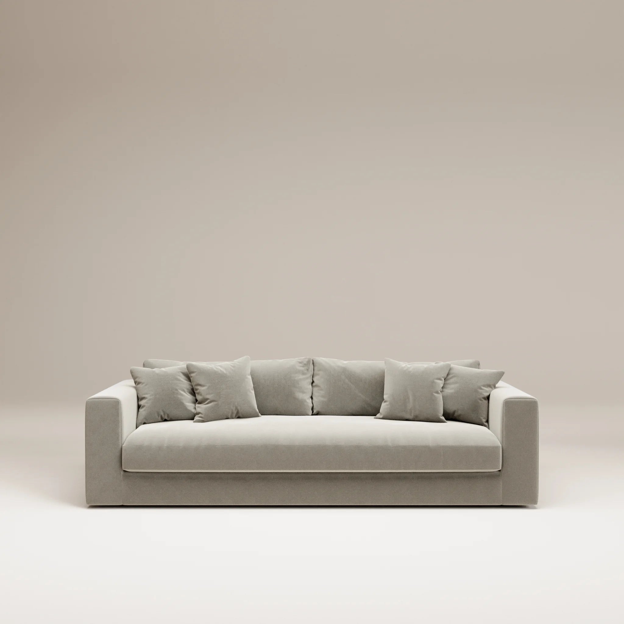 Canapé droit Bellechasse light - 3 places profondeur 110 cm - Velours ...