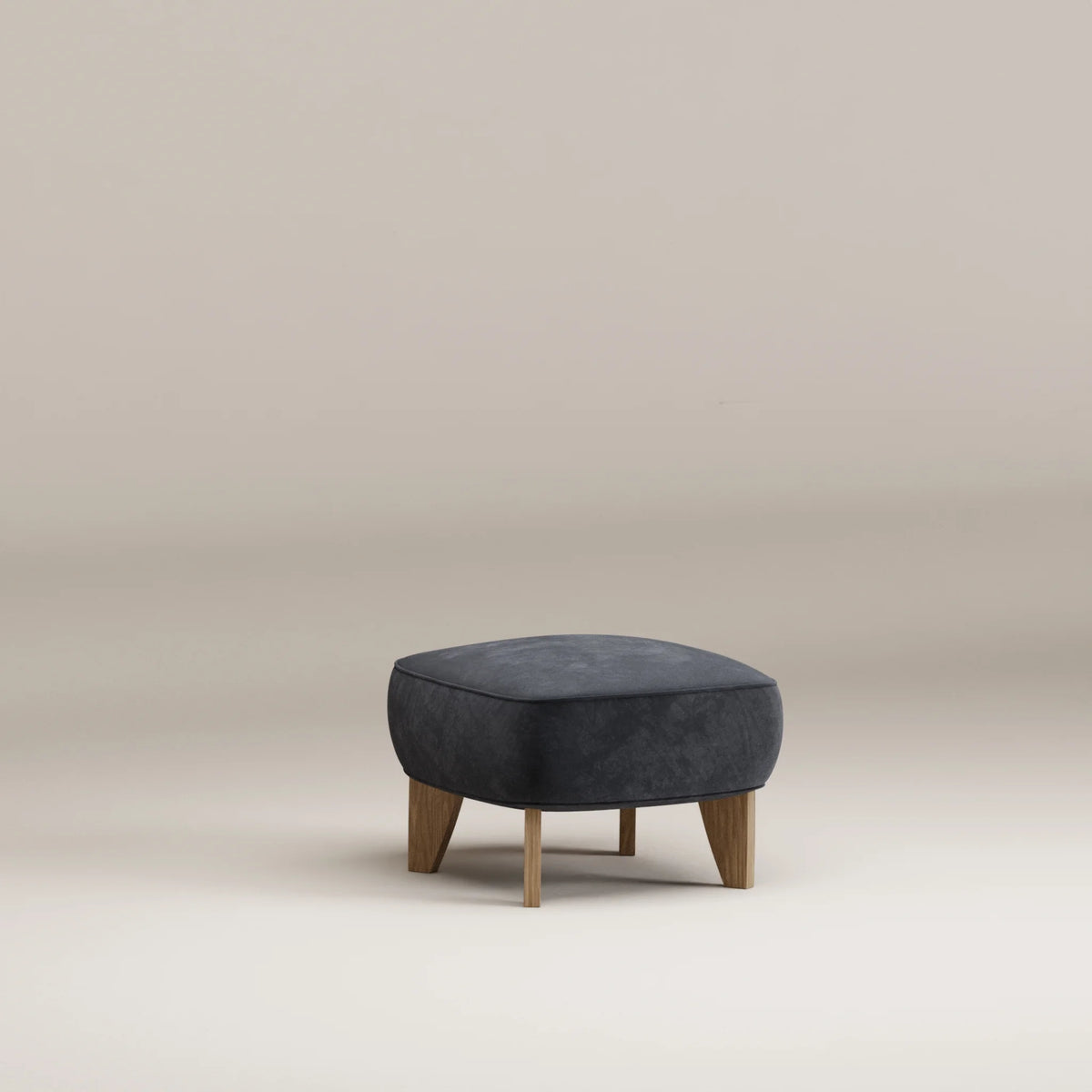Nicolo Footstool - Light Oak - Raw Velvet – panac-edition.fr