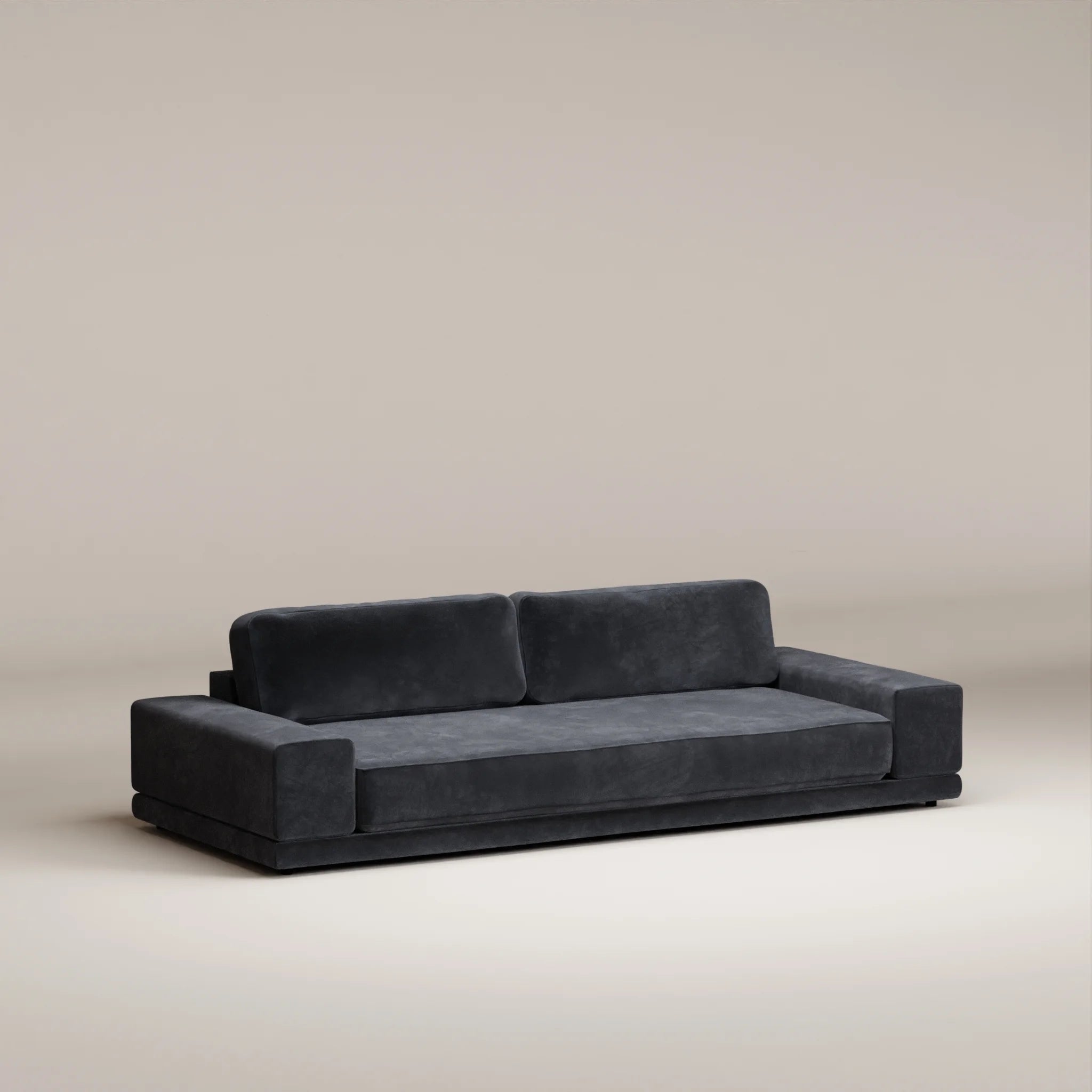 Canapé droit Palatine - 3 places - 2 parties - Velours brut – panac ...